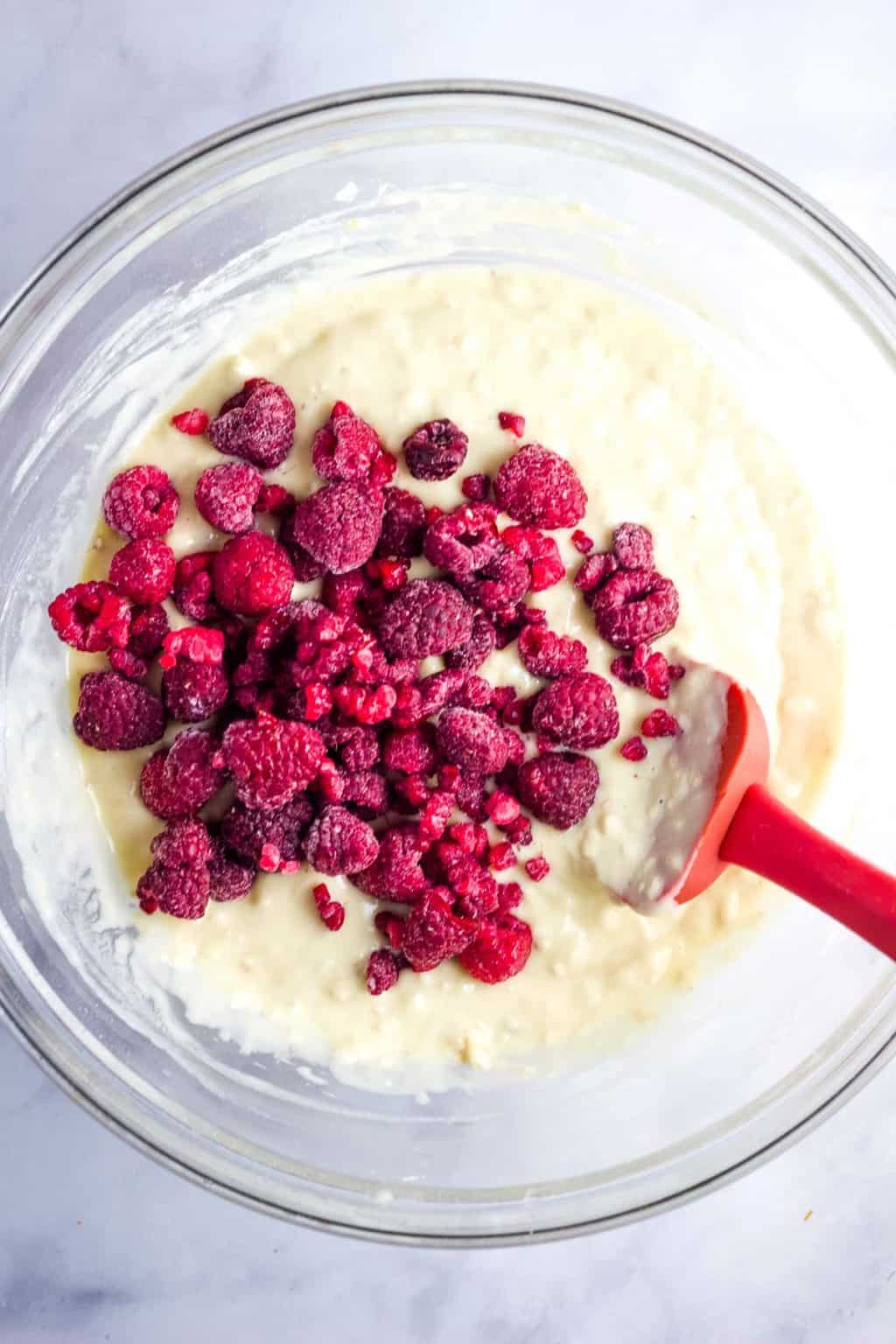 Healthy Raspberry Muffins [One Bowl]