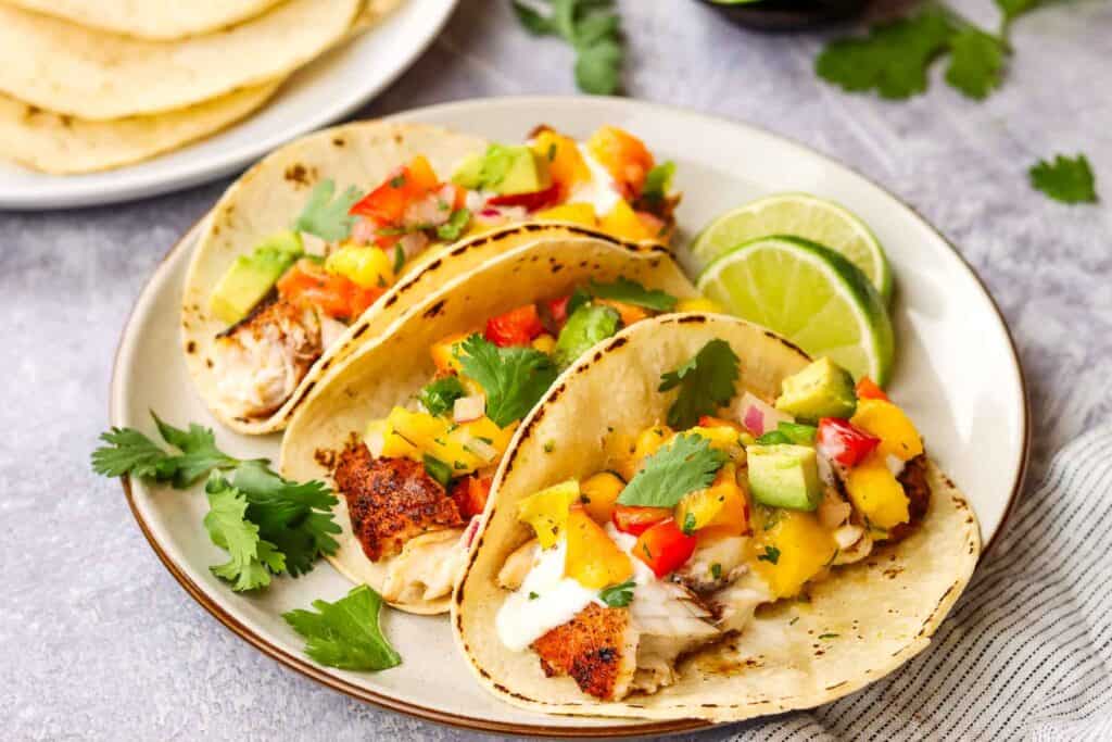 Fish Tacos with Mango Salsa