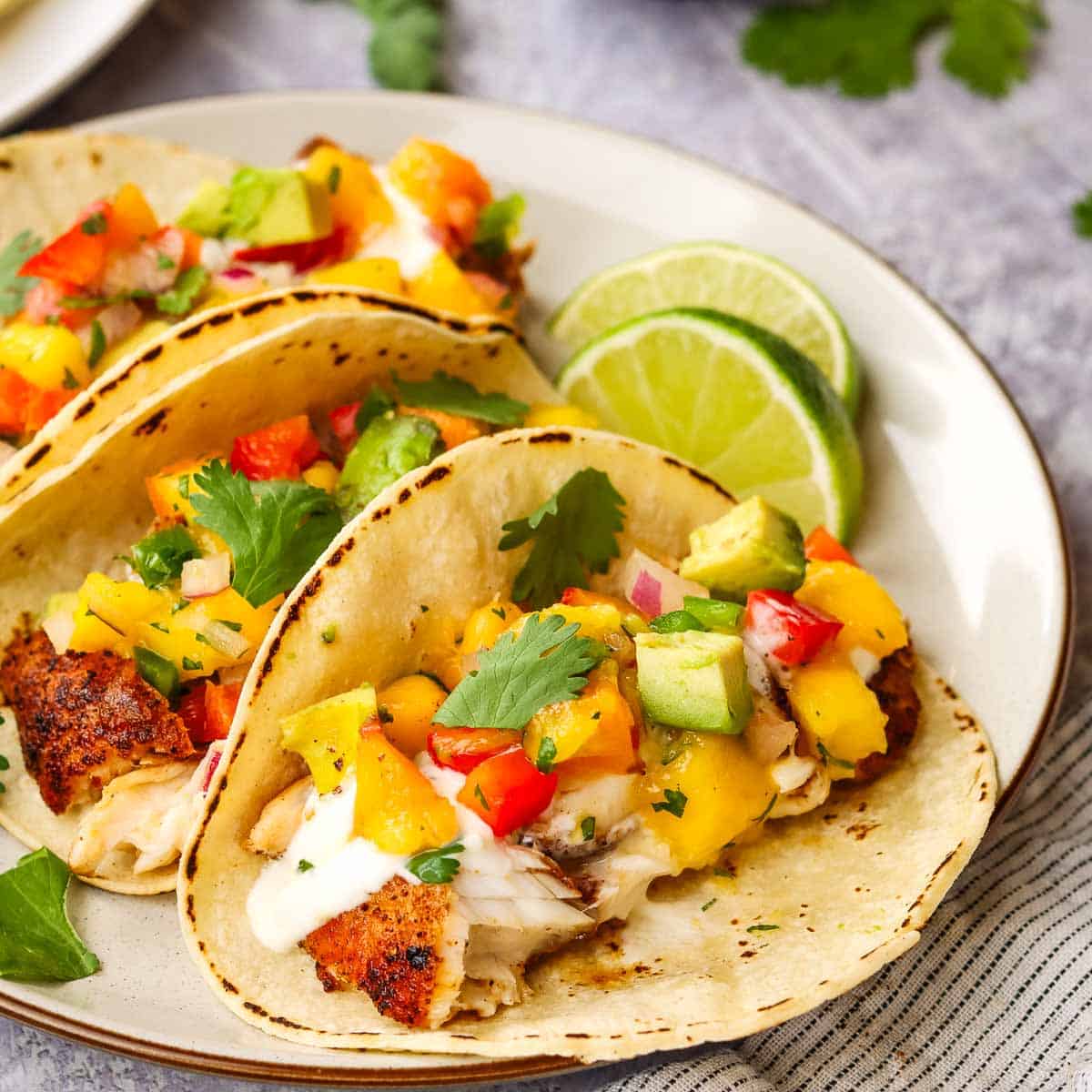 Fish Tacos with Mango Salsa