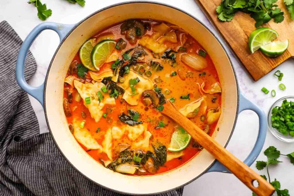 Red Curry Dumpling Soup