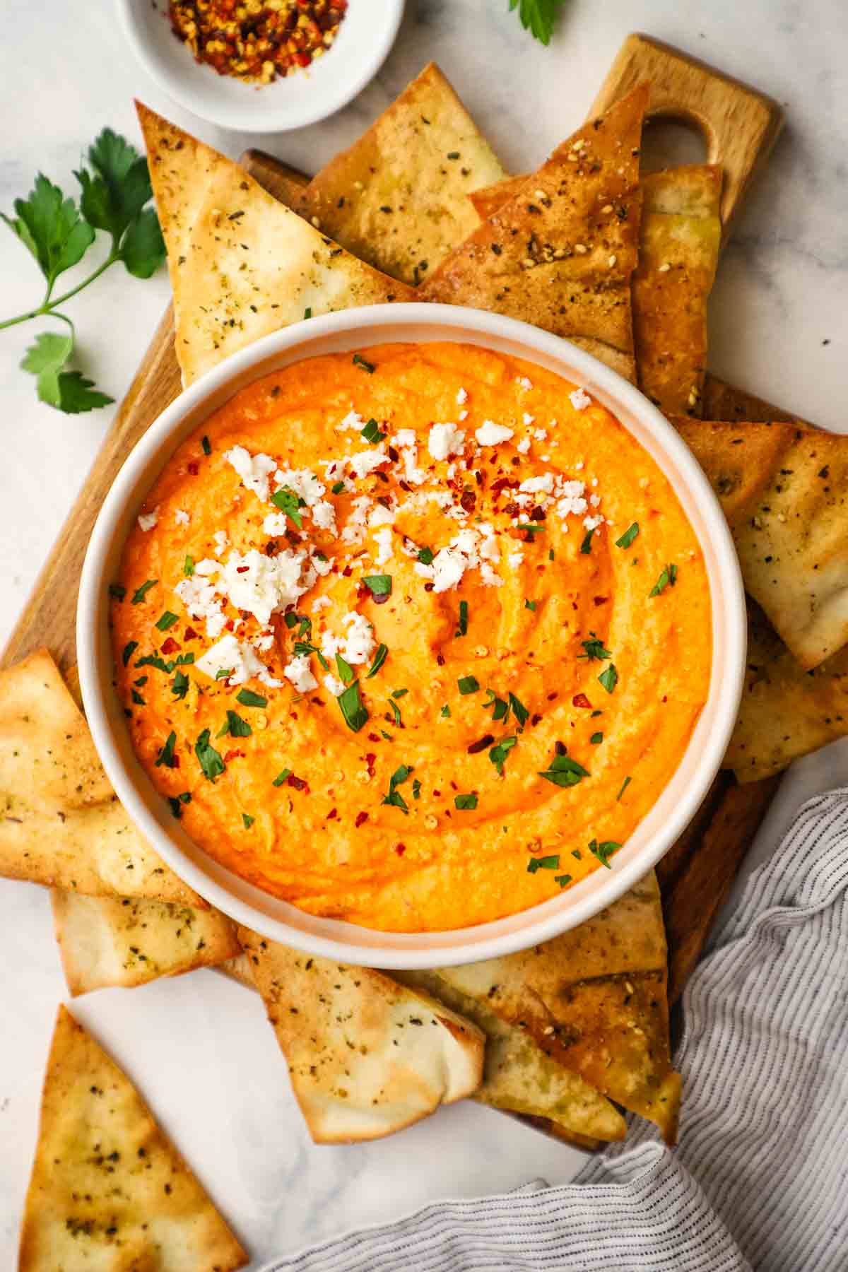 Feta and Roasted Red Pepper Dip